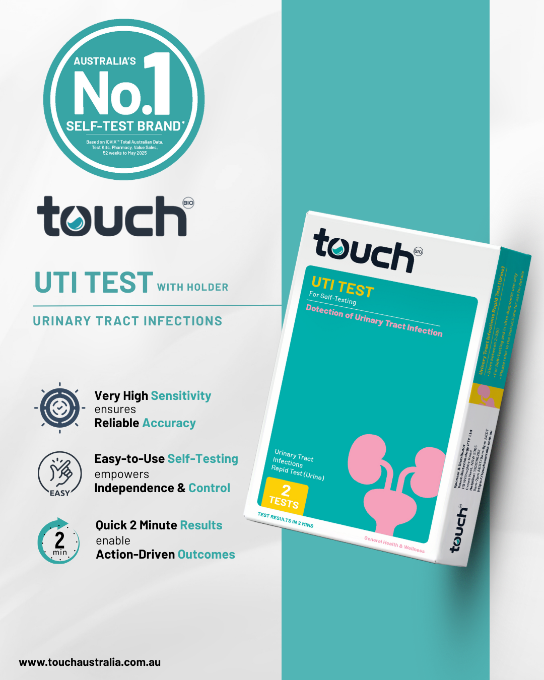 Urinary Tract Infection (UTI) Test - For Self Testing | 02 Test Kits