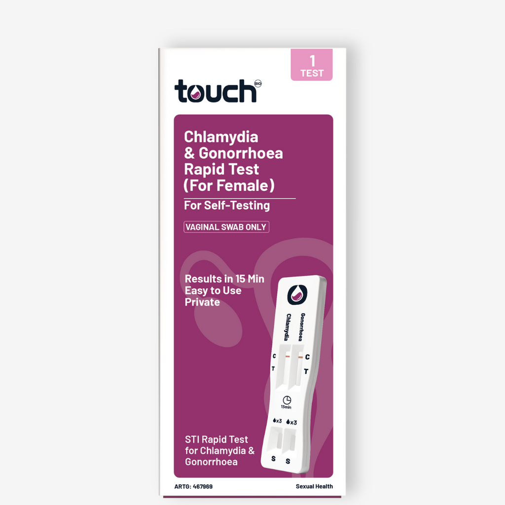 TouchBio Chlamydia & Gonorrhoea Test (For Female) 1 Pack - Self-Test