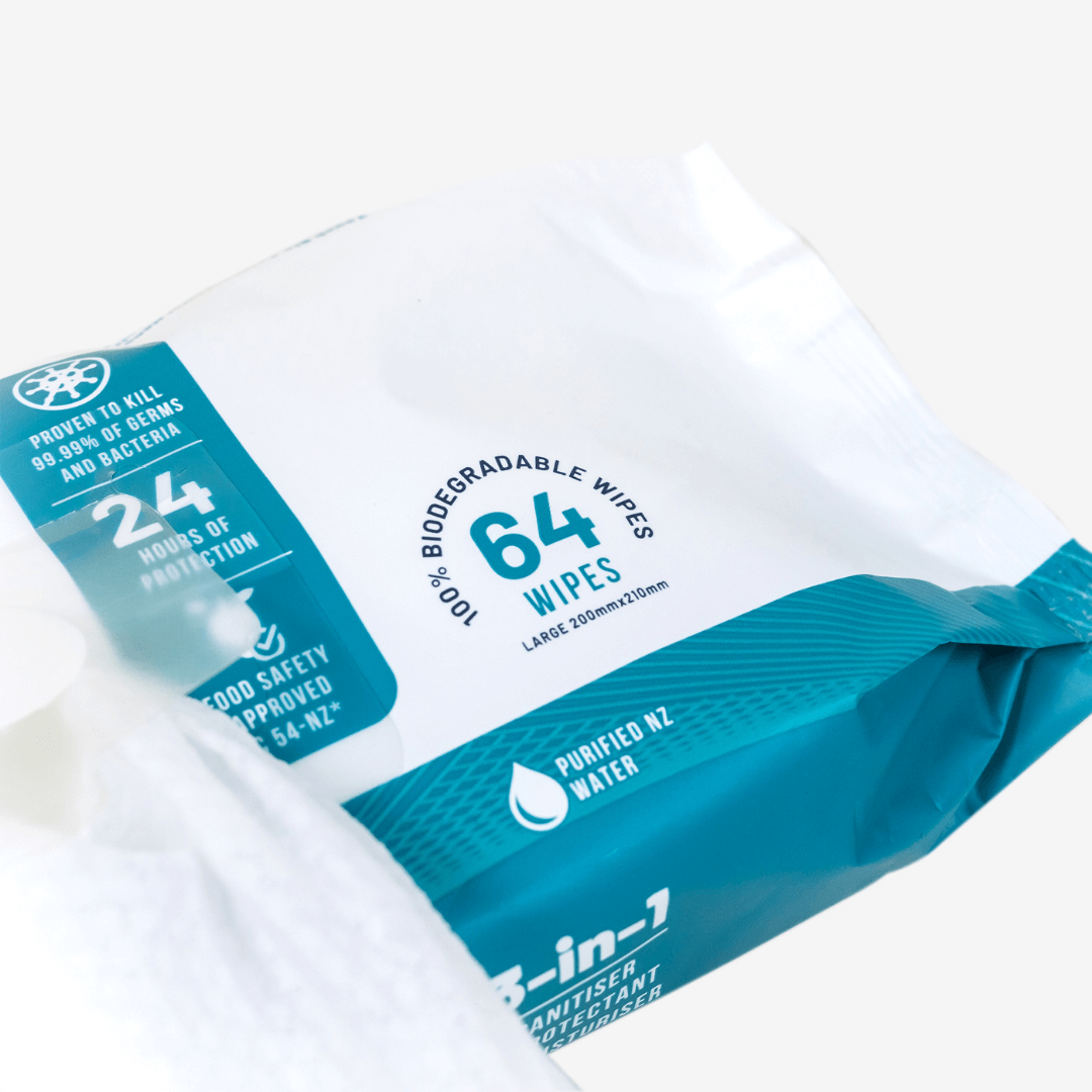Antibacterial Hand and Surface Wipes | 64 Wipes | TouchBio